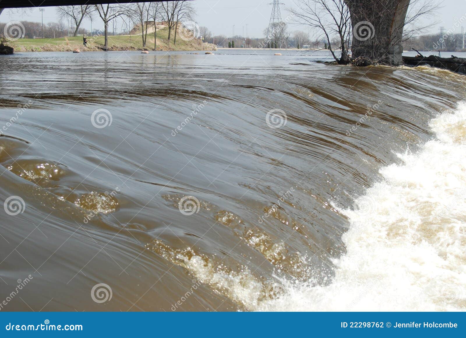 A Spring River Rushing through the Landscape Stock Photo - Image of ...
