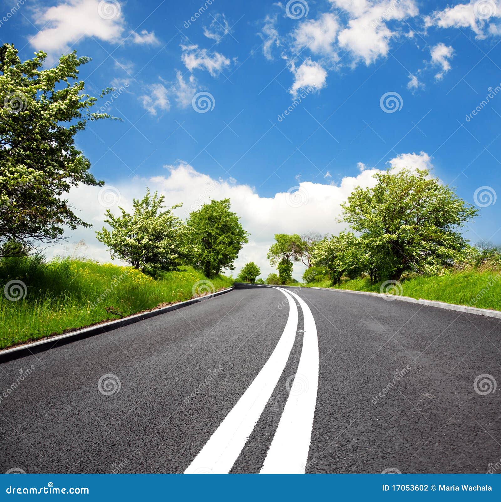 Spring road stock photo. Image of blue, glow, outdoor - 17053602