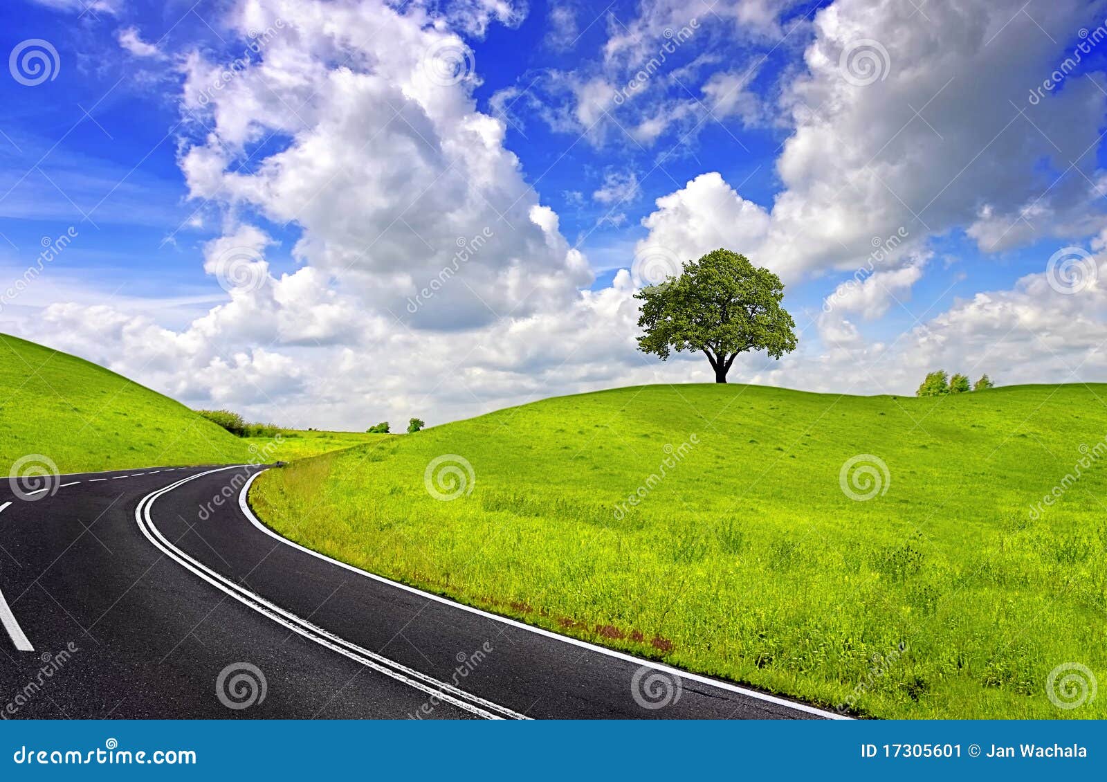 Spring road stock image. Image of grass, outside, drive - 17305601