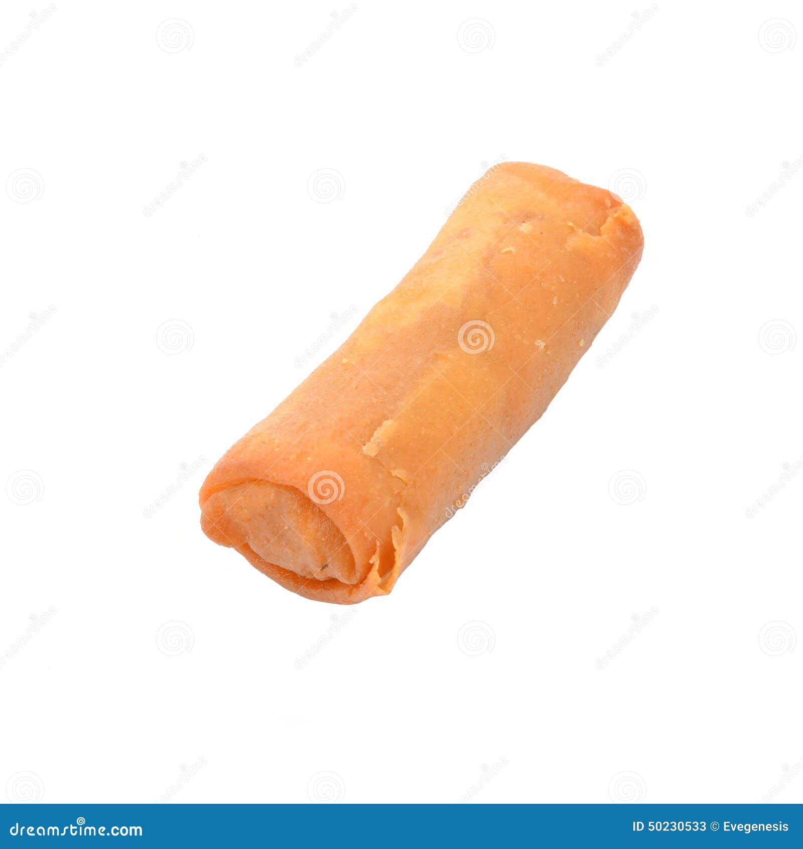 Spring Roll Also Known As Egg Roll Isolated on White. Stock Image ...