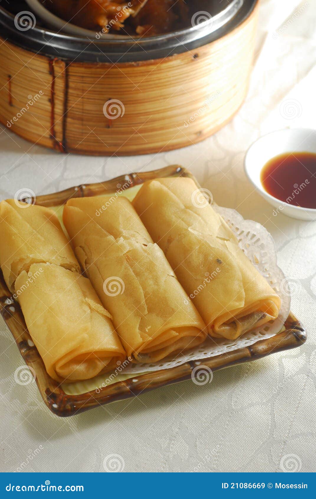 Spring roll dim sum stock image. Image of chinese, china - 21086669