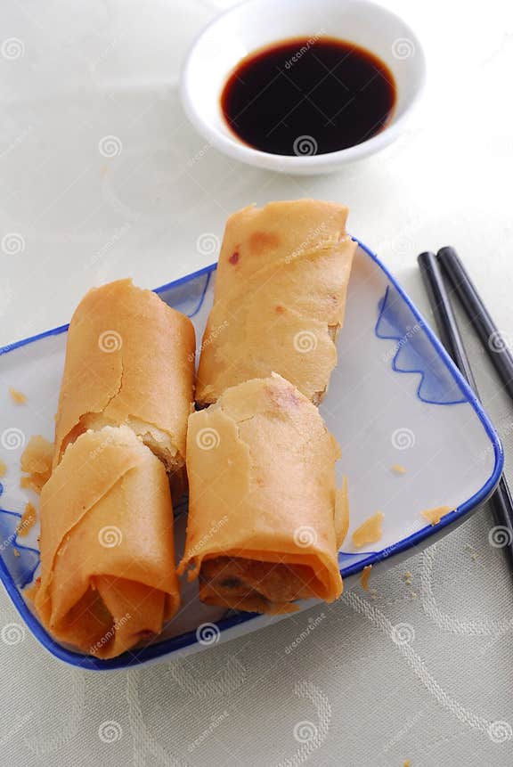 Spring roll dim sum stock photo. Image of cuisine, sauce - 22967942