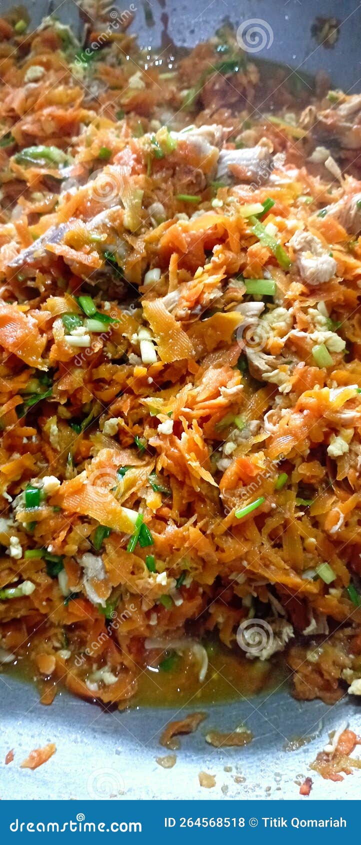 Spring roll filling in pan stock photo. Image of spring - 264568518