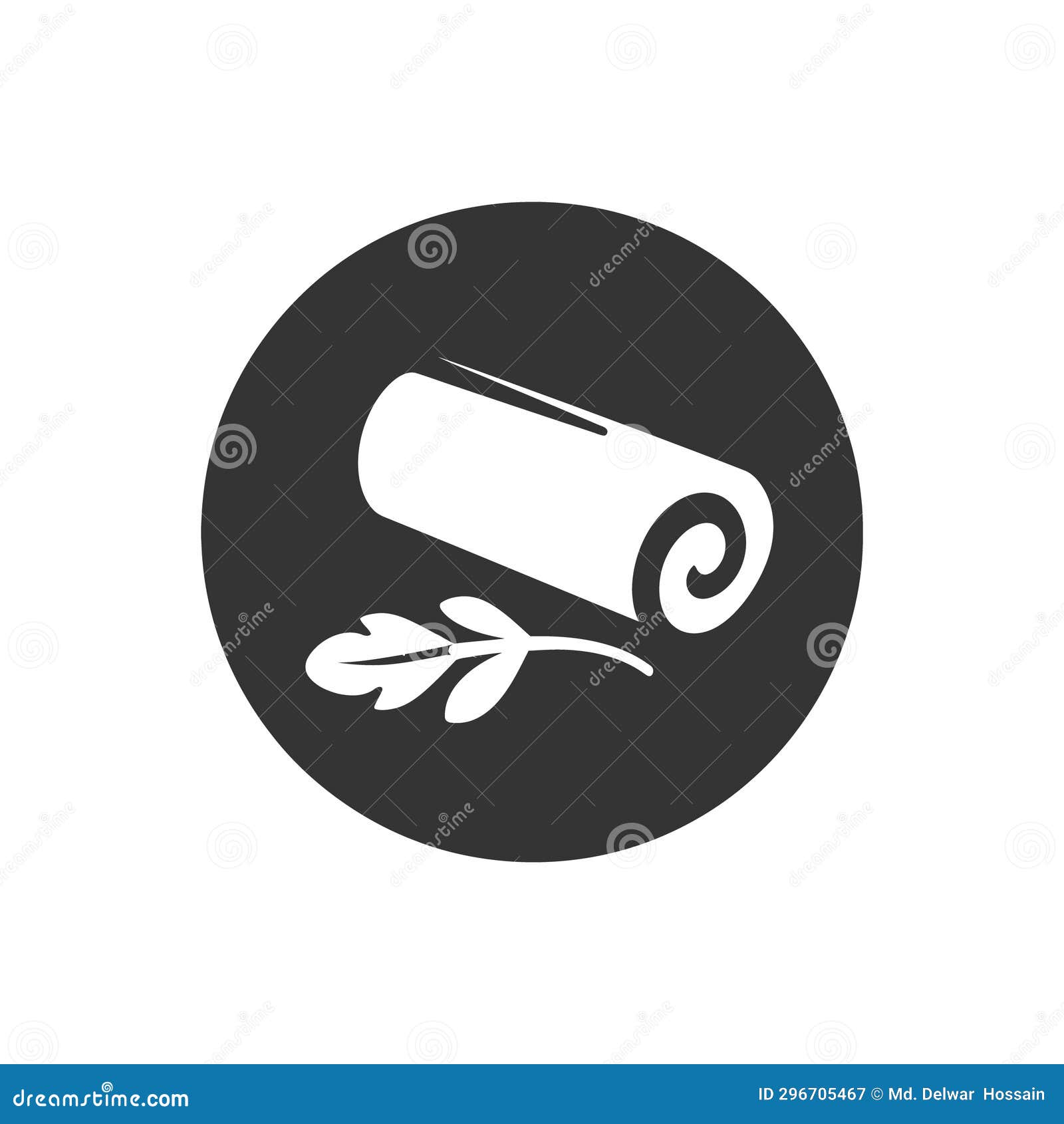 Spring Roll Icon stock vector. Illustration of dipping - 296705467