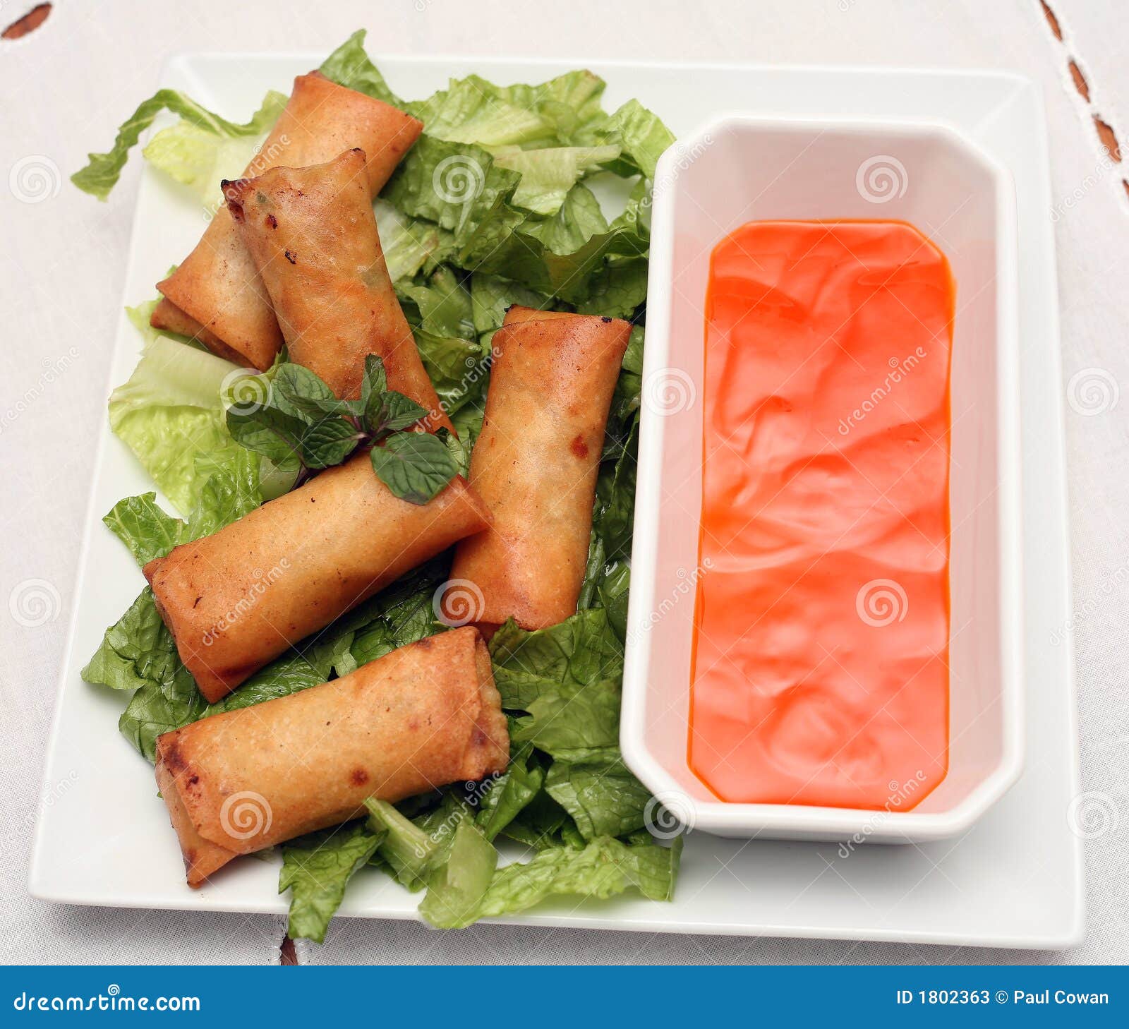 Spring roll plate stock image. Image of sour, cuisine - 1802363