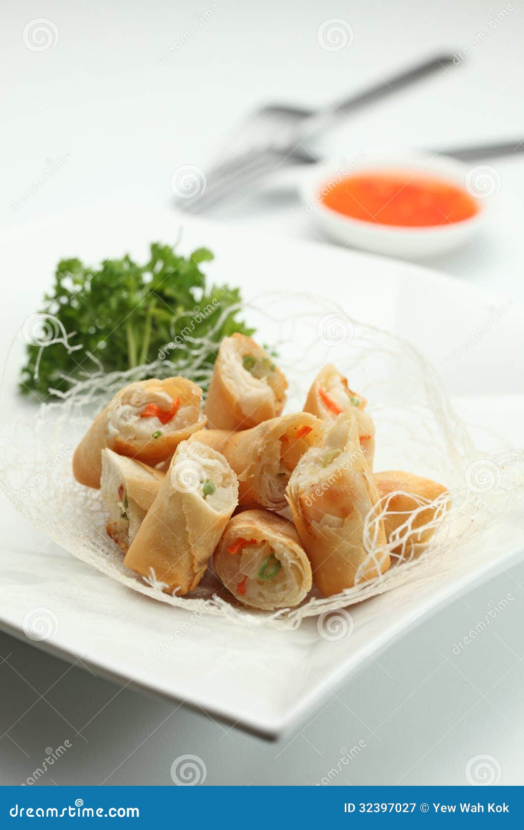 Spring roll stock image. Image of green, white, chinese - 32397027