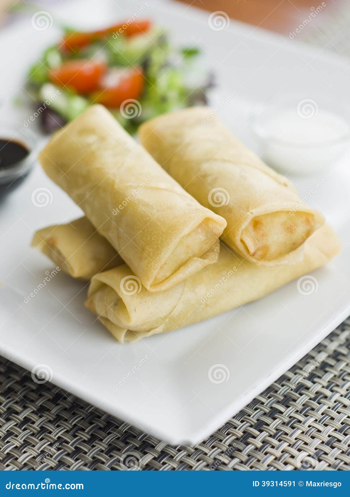 Spring roll stock image. Image of snack, spring, dinner - 39314591