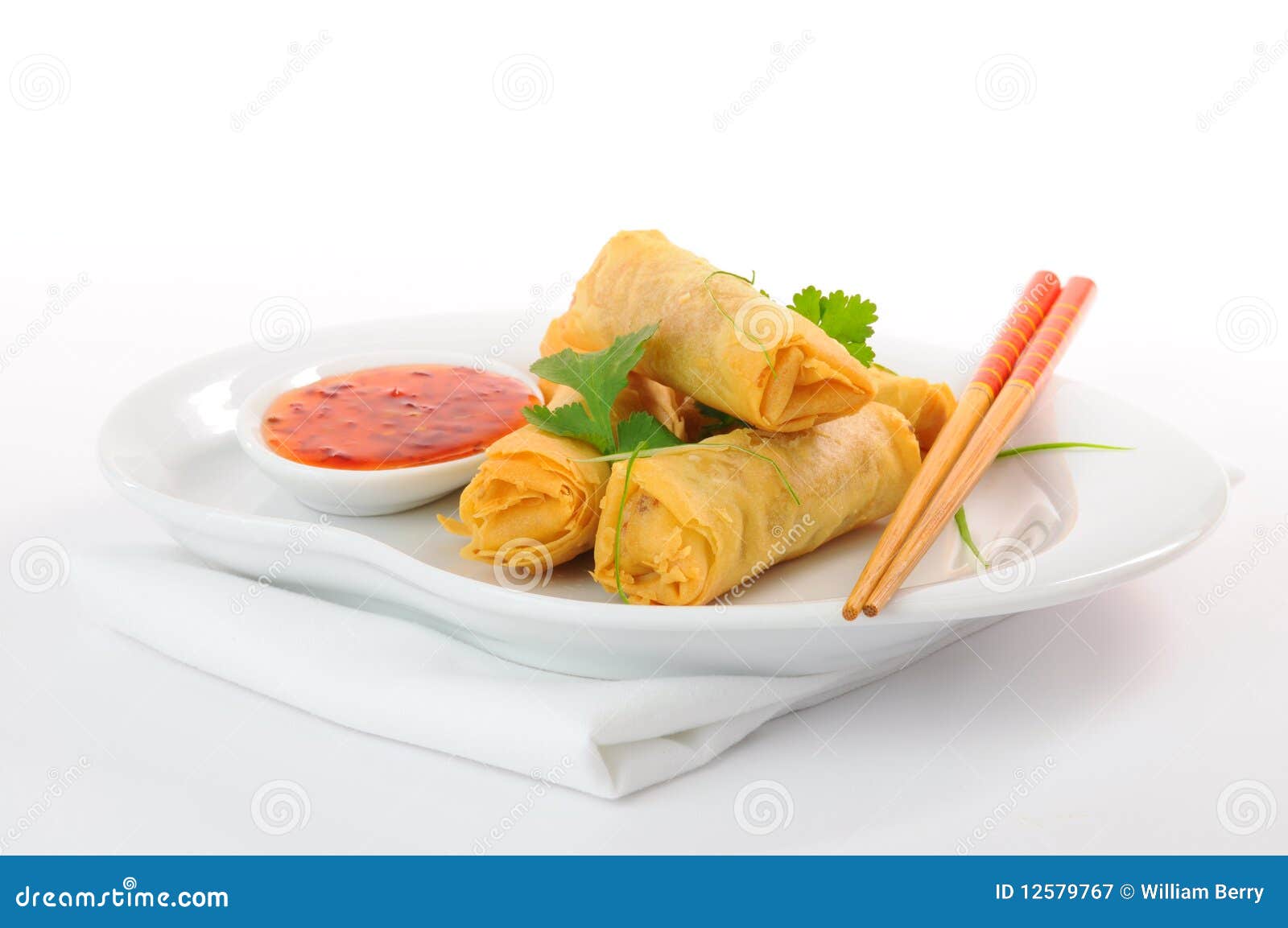 Spring Rolls stock image. Image of fried, spicy, chopsticks - 12579767
