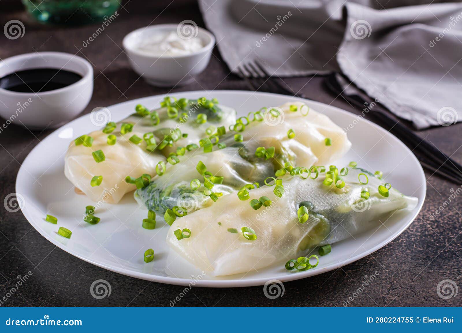 Spring Rolls with Cauliflower, Brussels Sprouts and Broccoli in Rice ...