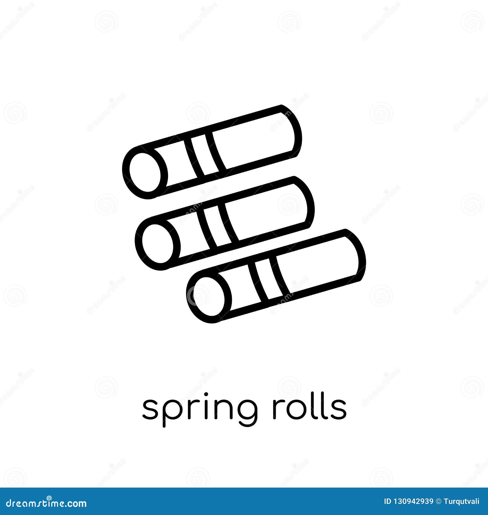 Spring Rolls Icon from Chinese Food Collection. Stock Vector ...