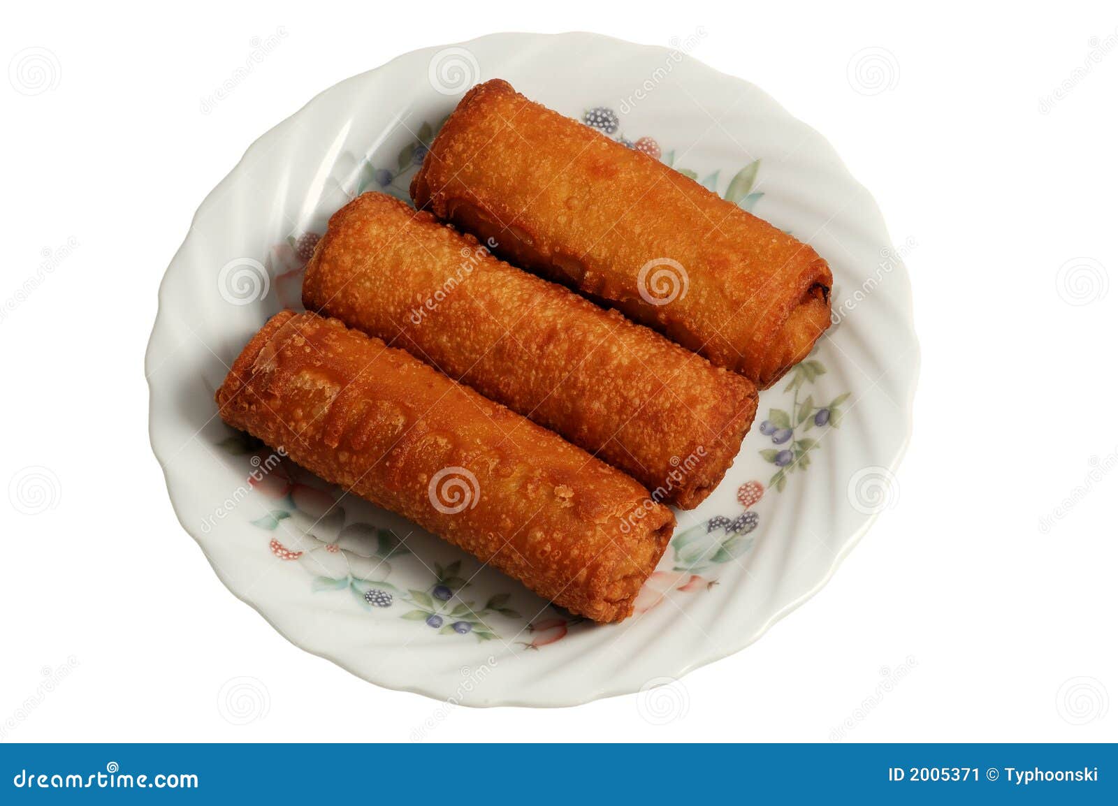 Spring Rolls Isolated on White Stock Image - Image of japan, china: 2005371