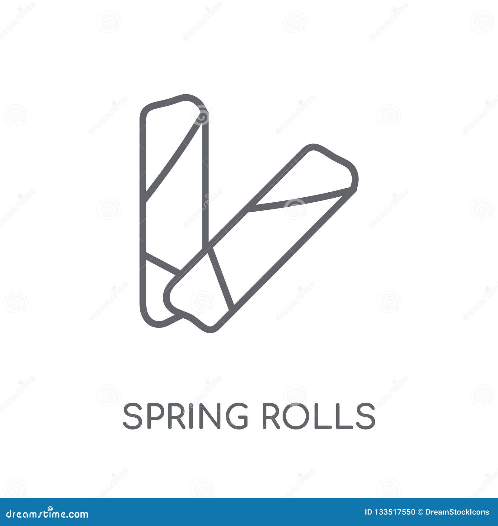 Spring Rolls Linear Icon. Modern Outline Spring Rolls Logo Conce Stock ...