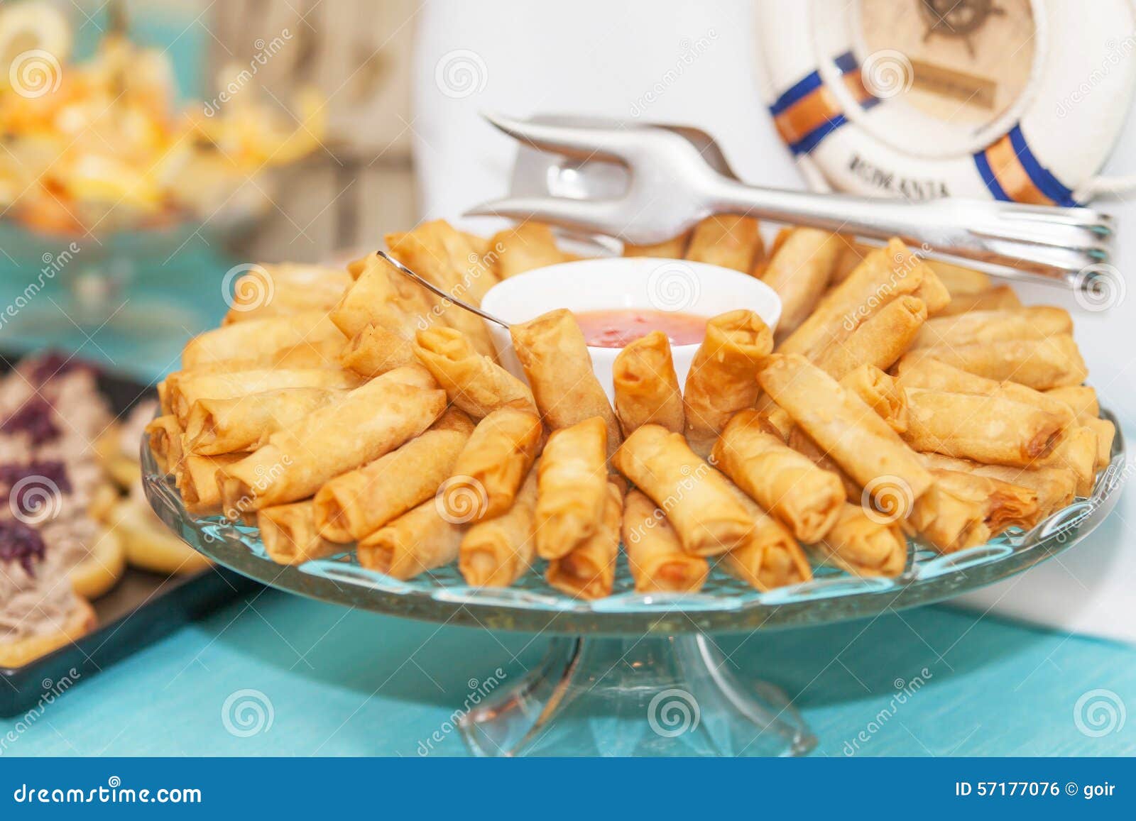 Spring rolls stock photo. Image of lunch, aperitif, appetizer - 57177076