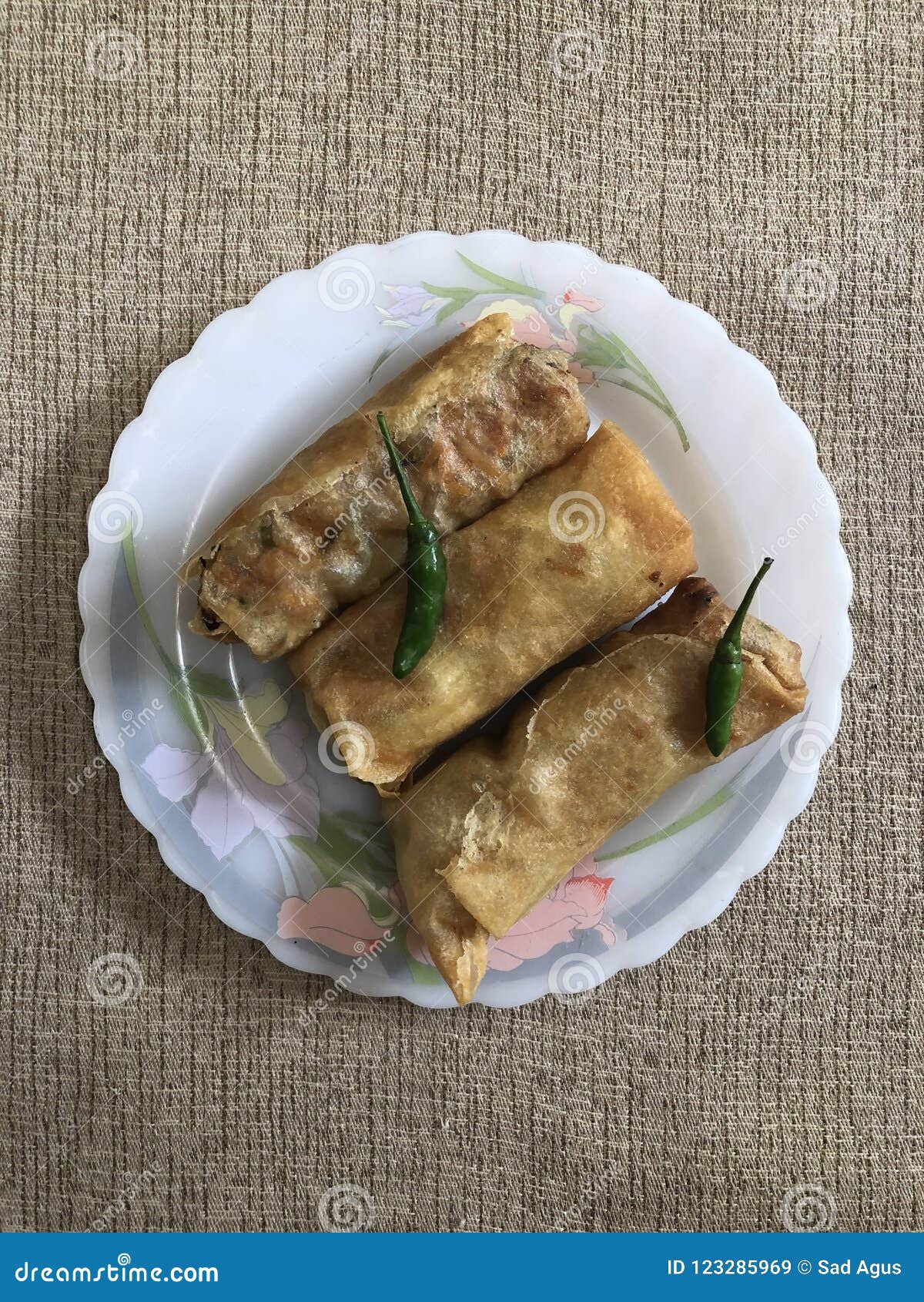 Spring rolls top view stock image. Image of rolls, view - 123285969