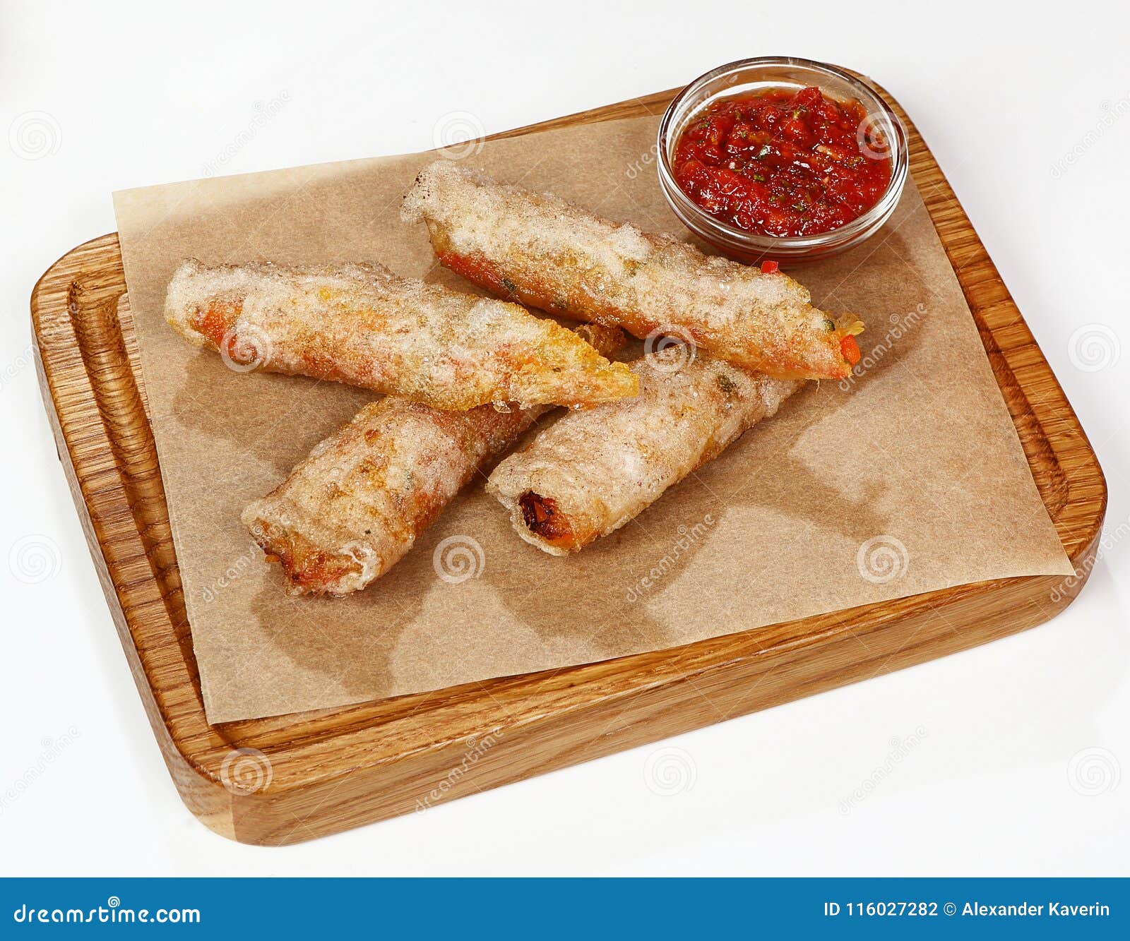 Spring Rolls with Vegetables. Crispy Rolls in Tempura Stock Photo ...