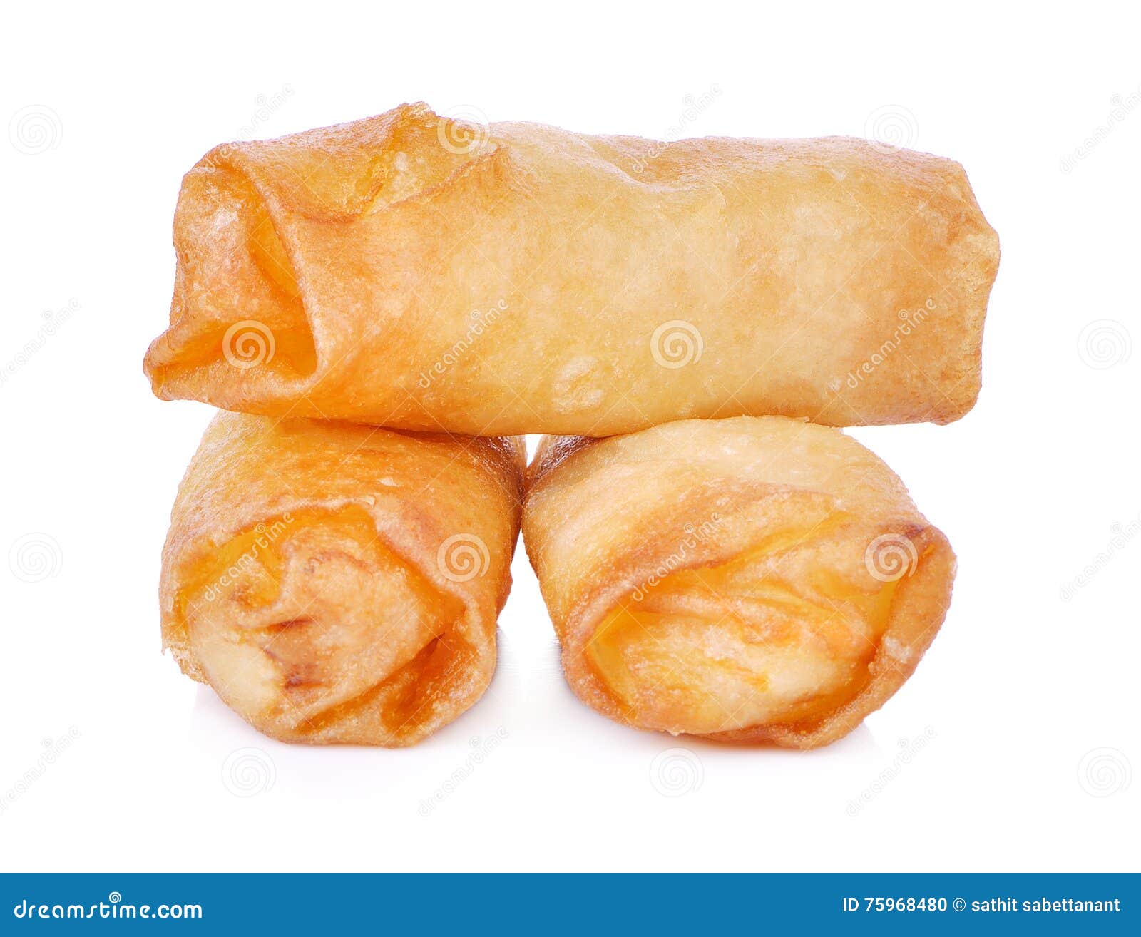 Spring Rolls on White Background Stock Photo - Image of dinner, dish ...