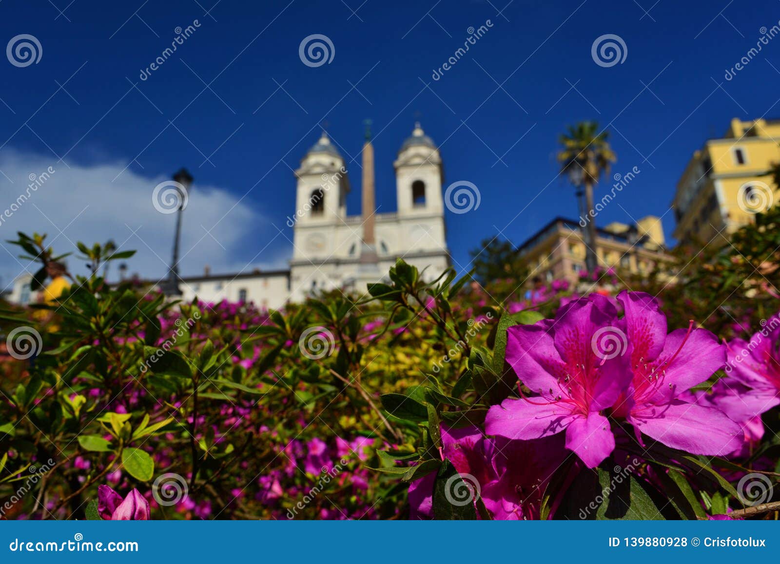 Spring in Rome stock photo. Image of campanile, religion - 139880928