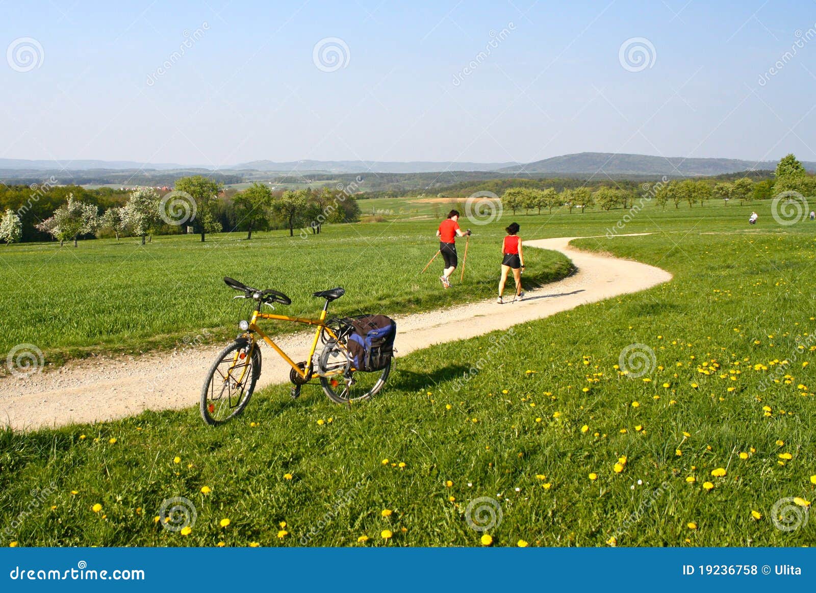 Spring in rural Germany editorial stock photo. Image of franconian ...