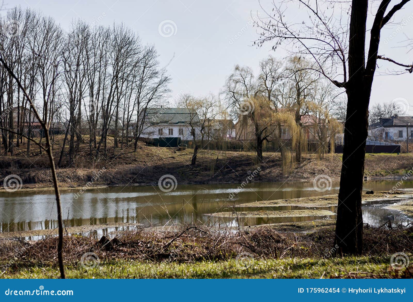 Spring Rural Landscape in the Village Stock Photo - Image of horizon ...
