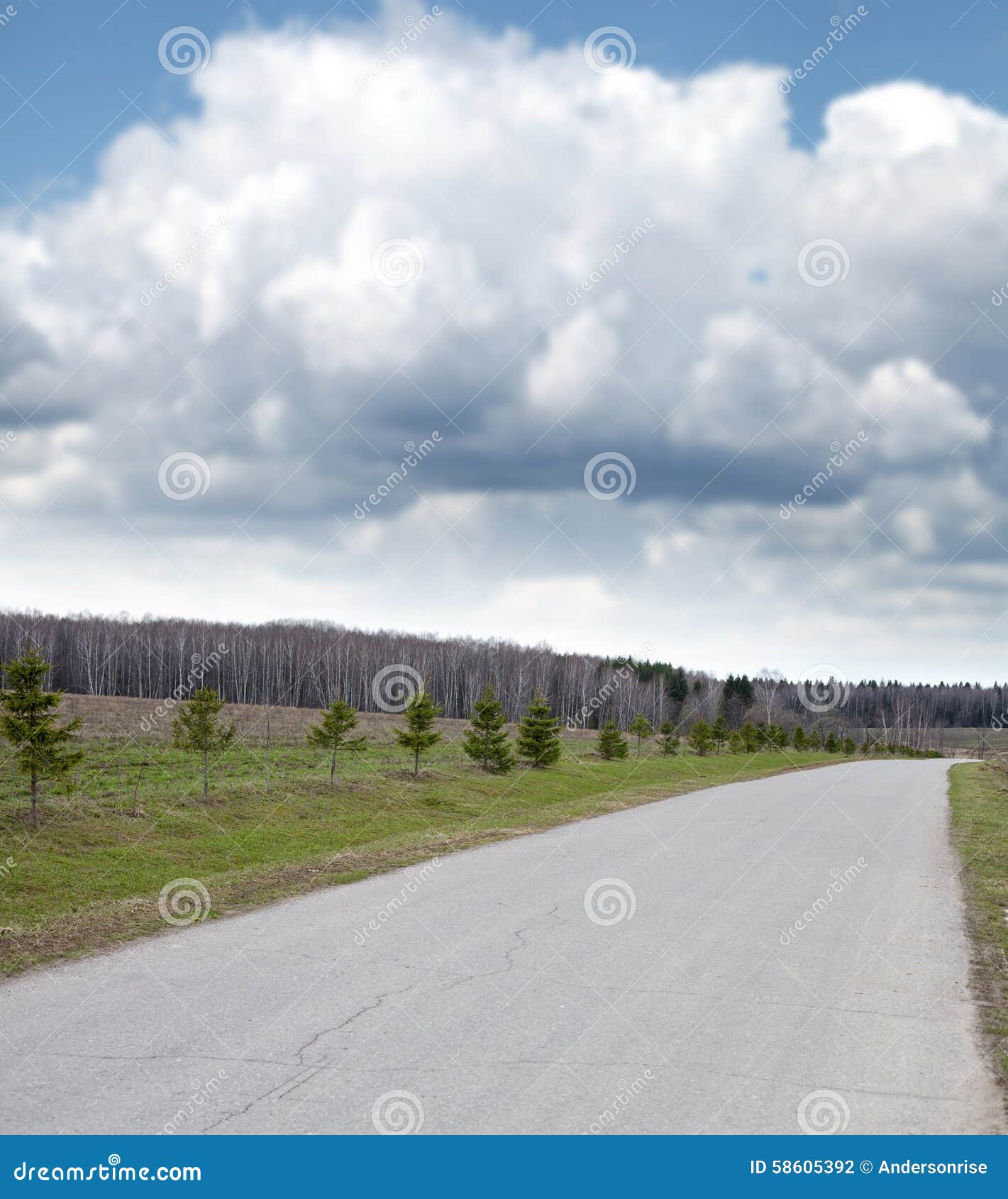 Spring russian landscape stock photo. Image of spring - 58605392
