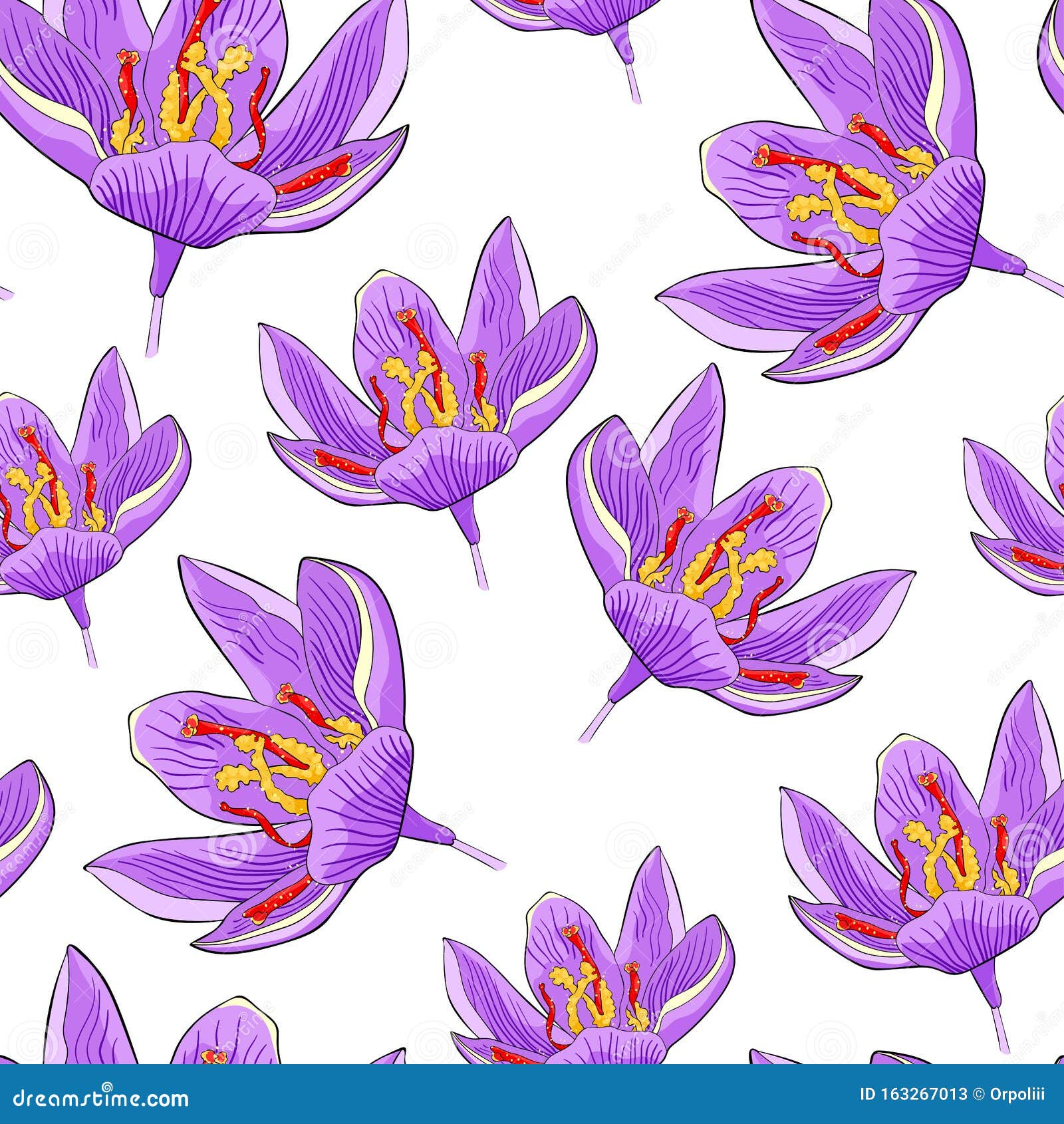 The is Spring Saffron Flower. Vector Illustration Stock Vector ...
