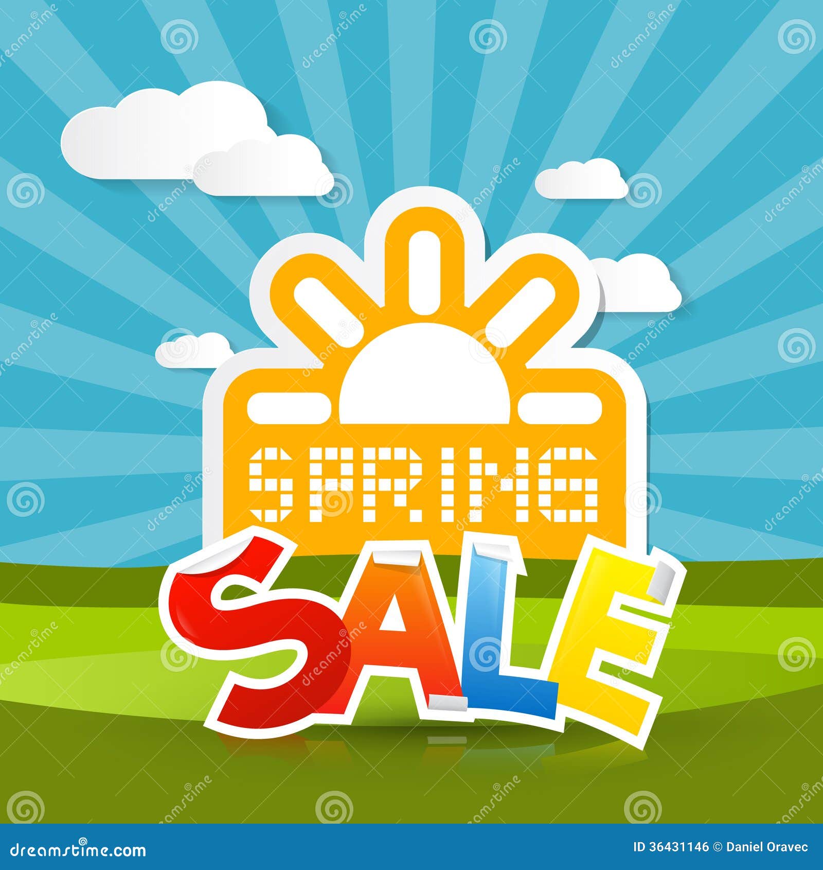 Spring Sale Background stock vector. Illustration of holiday - 36431146