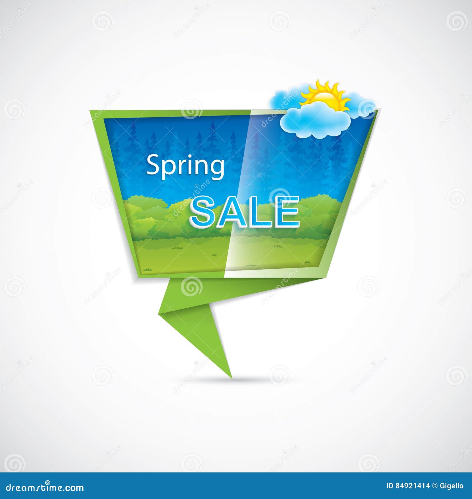 Spring sale banner stock vector. Illustration of spring - 84921414