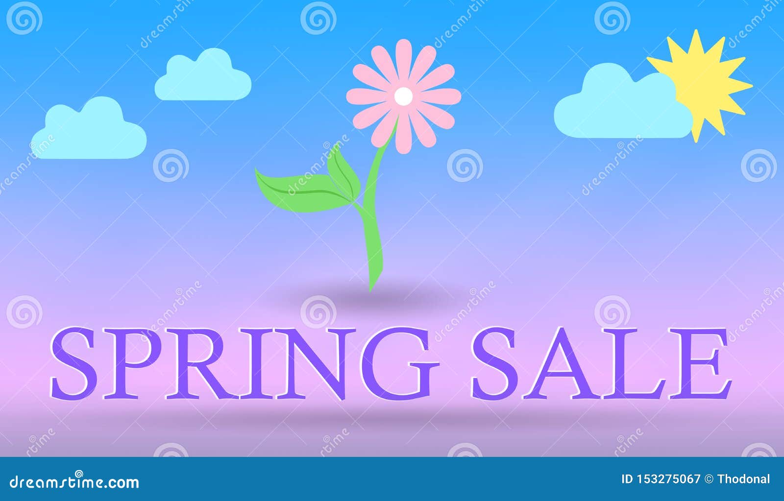 Spring sale concept stock illustration. Illustration of pink - 153275067