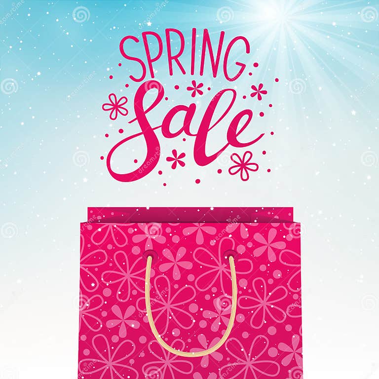 Spring sale concept stock vector. Illustration of pink - 88118765