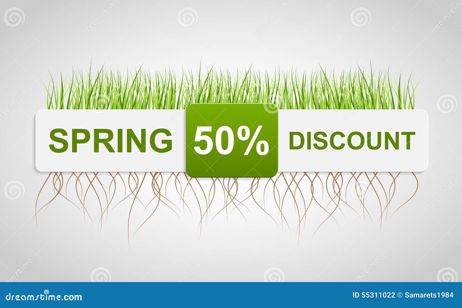 Spring Sale Discount. Banner Template Stock Vector - Illustration of ...