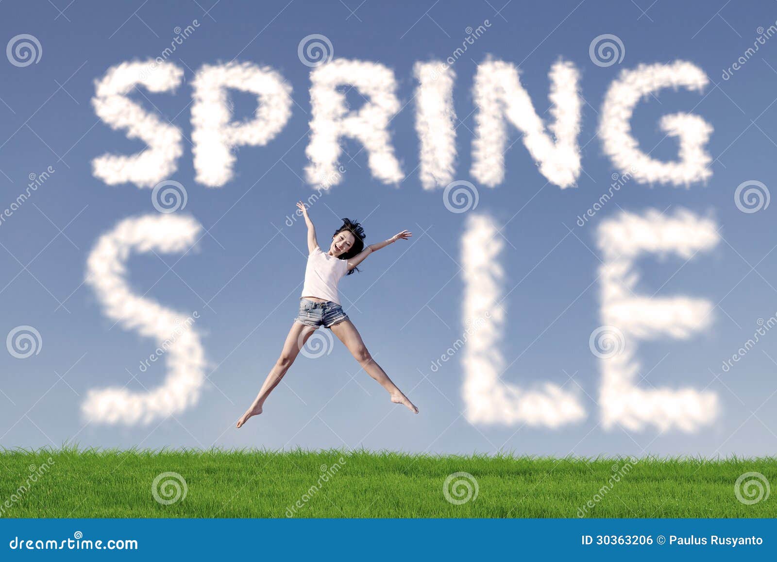 Spring Sale Jumping Concept Stock Illustration - Illustration of ...