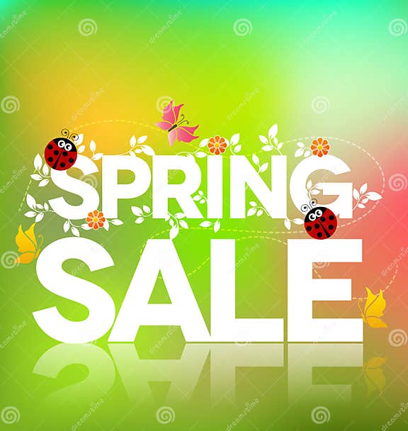 Spring sale poster stock vector. Illustration of offer - 29189601