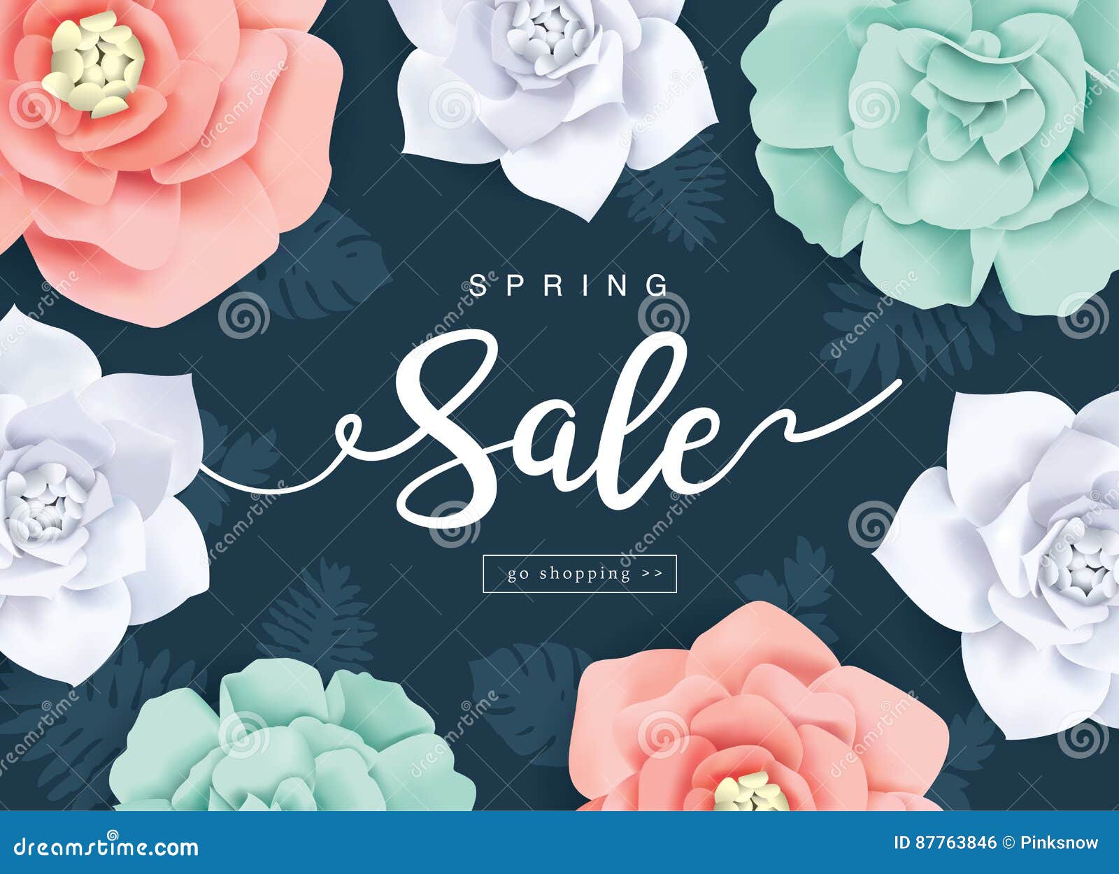 Spring Sale Poster stock vector. Illustration of bouquet - 87763846