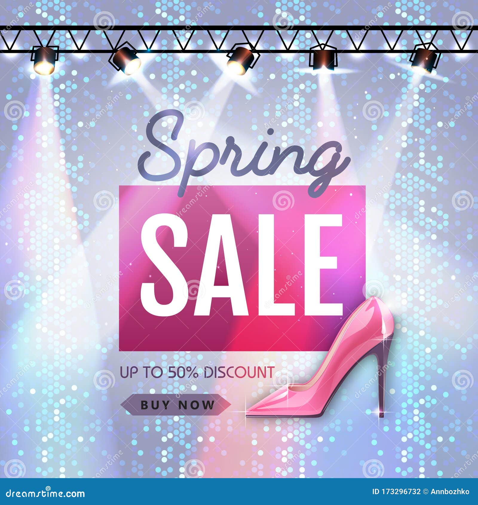 Spring Sale Poster in Disco Style. Womens Day Sale. Disco Background ...