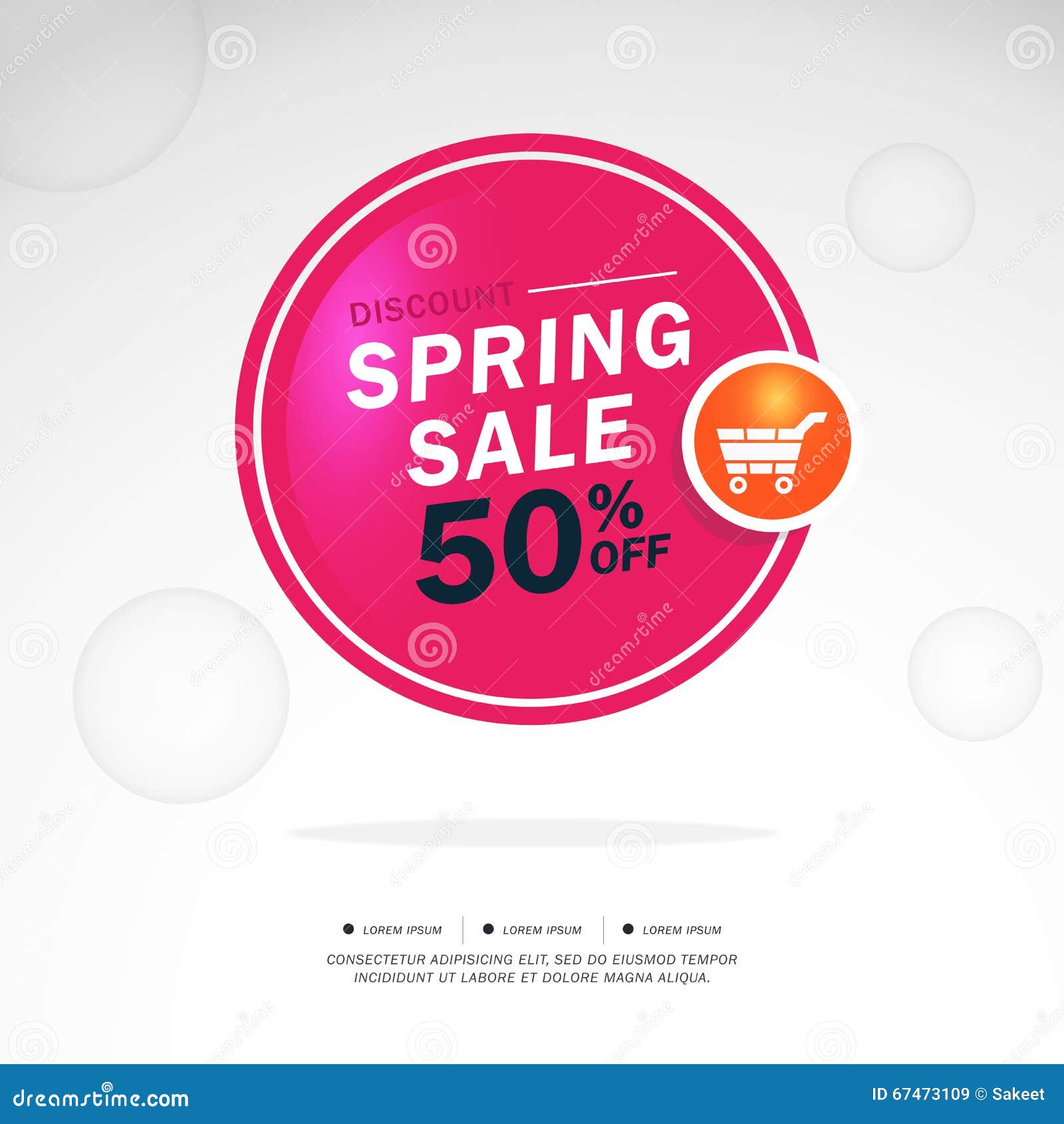 Spring Sale and Special Offer. 50 Off. Vector Illustration.Theme Color ...