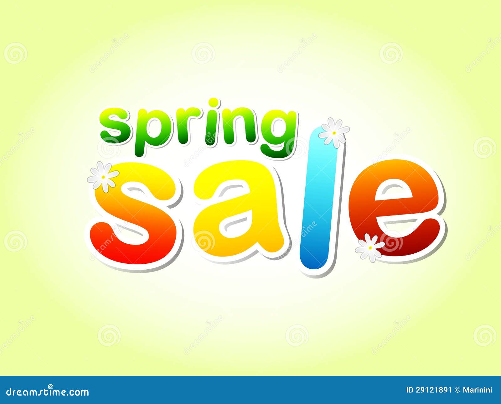Spring Sale Text with Flowers Stock Illustration - Illustration of ...