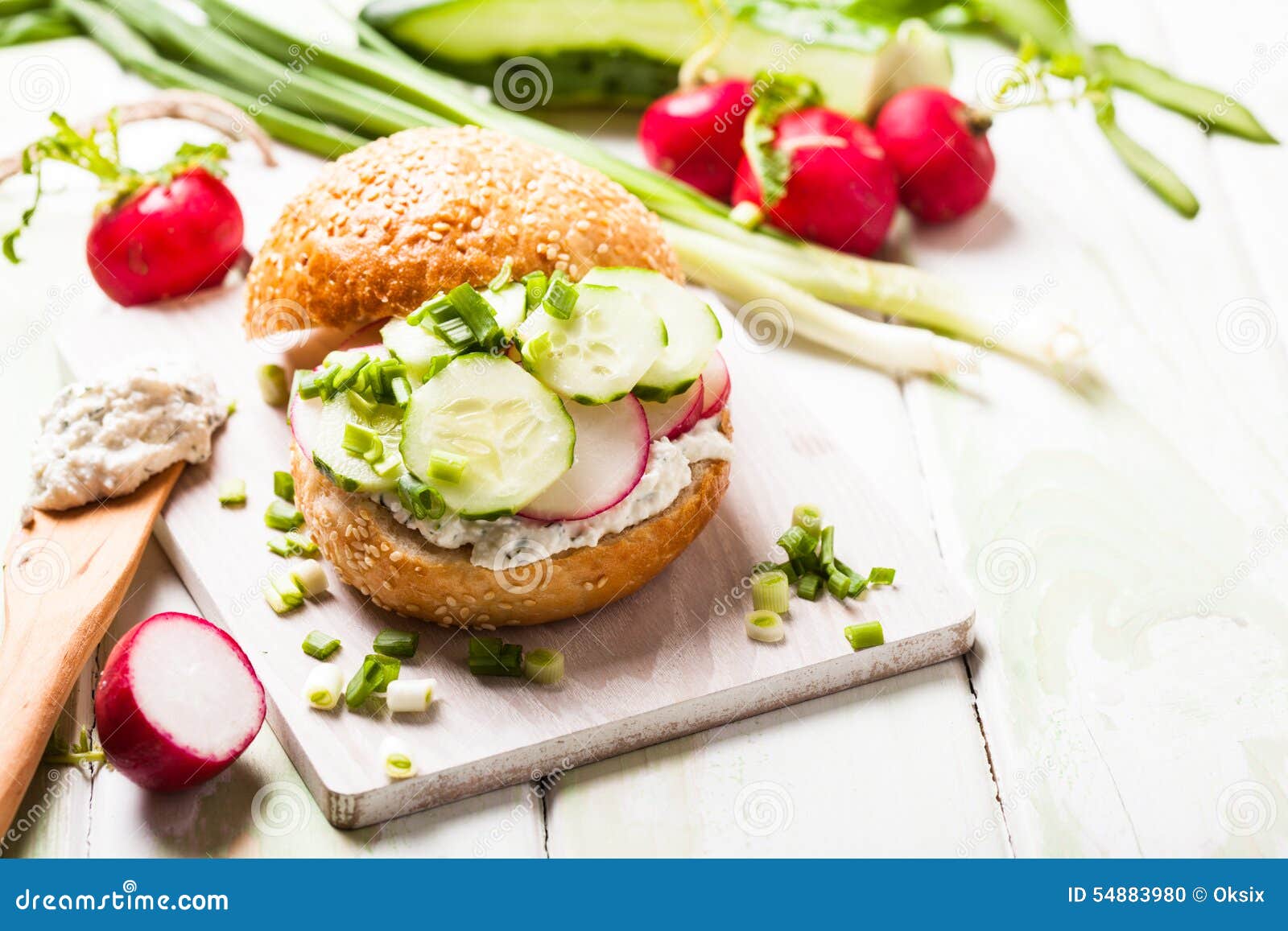 Spring sandwich stock photo. Image of cuisine, cream - 54883980