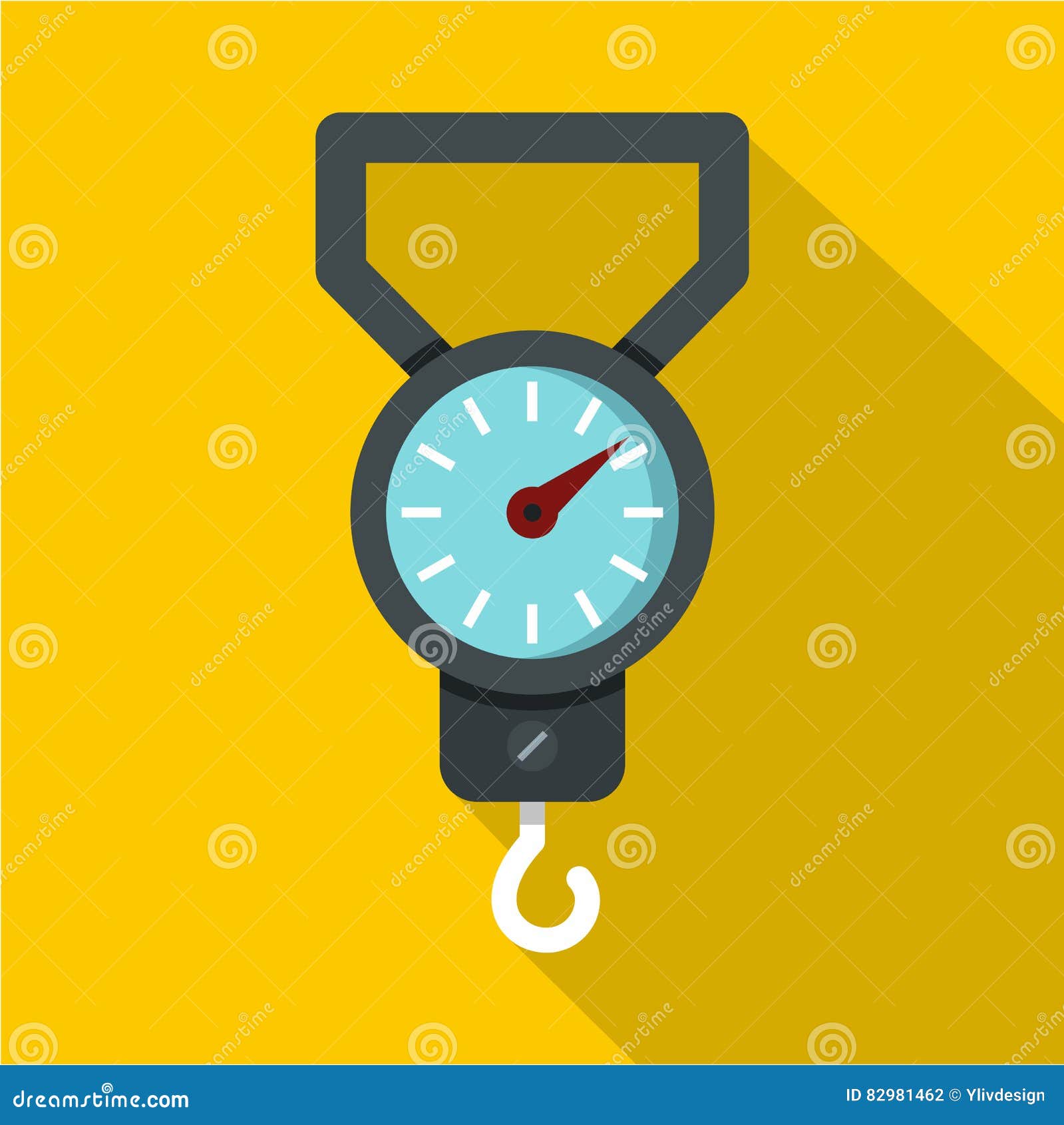 Spring Scale Icon, Flat Style Stock Vector - Illustration of accurate ...
