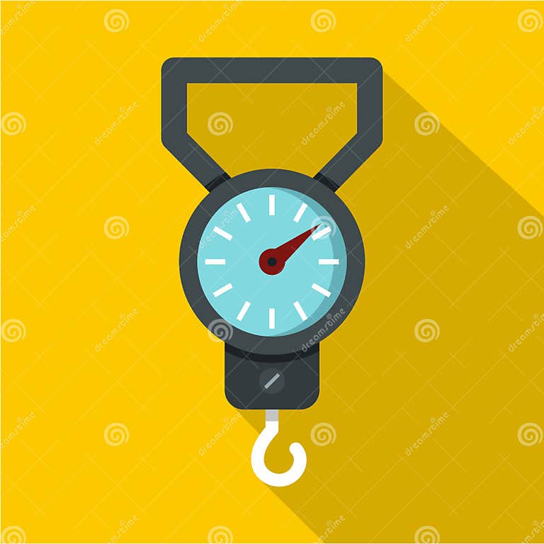 Spring Scale Icon, Flat Style Stock Vector - Illustration of accurate ...