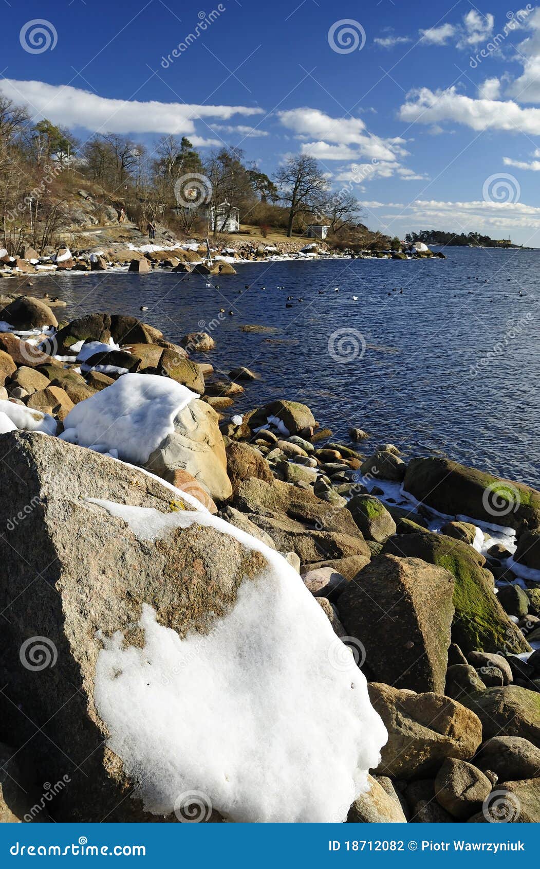 Spring Sea Bay Vertical Landscape Stock Photo - Image of beautiful ...