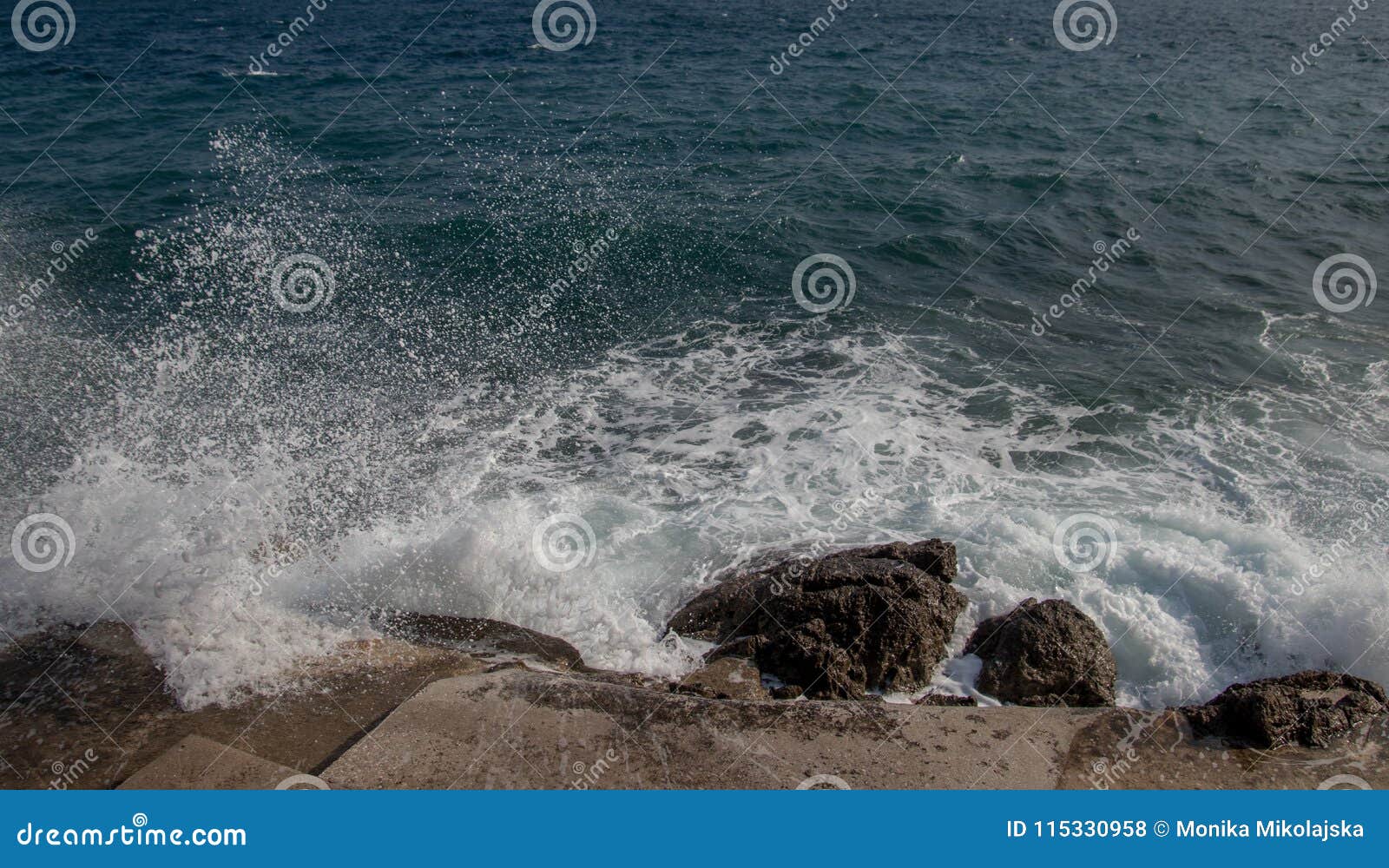 The rough sea stock photo. Image of beach, full, rest - 115330958