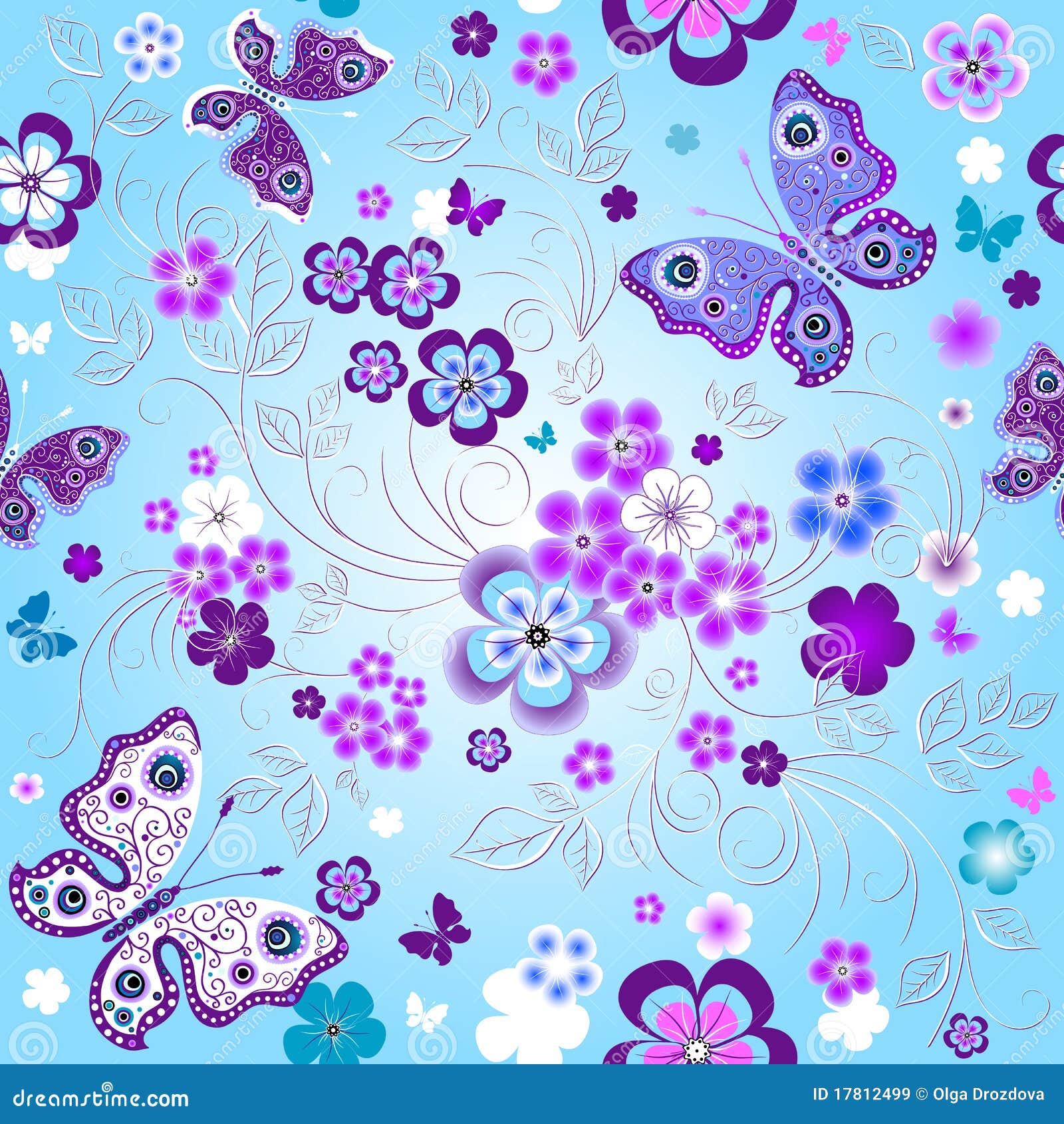 Spring Seamless Floral Pattern Stock Vector - Illustration of seamless ...