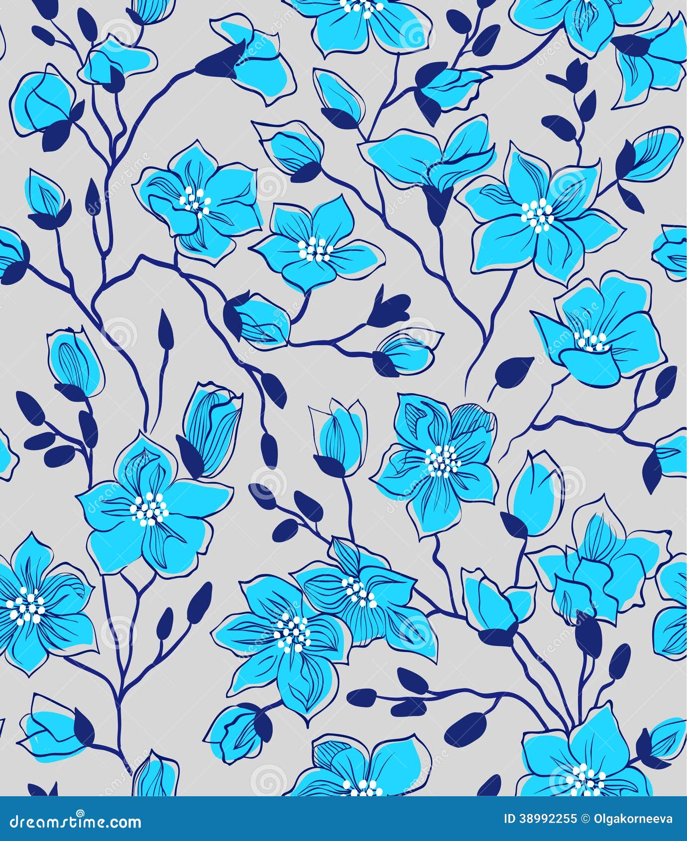 Spring seamless pattern stock vector. Illustration of wallpaper - 38992255