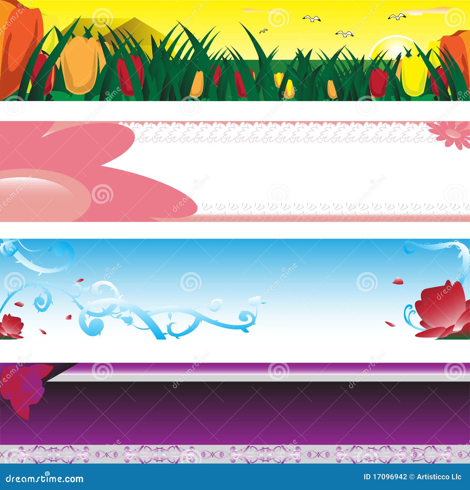 Spring season banner stock vector. Illustration of graphic - 17096942
