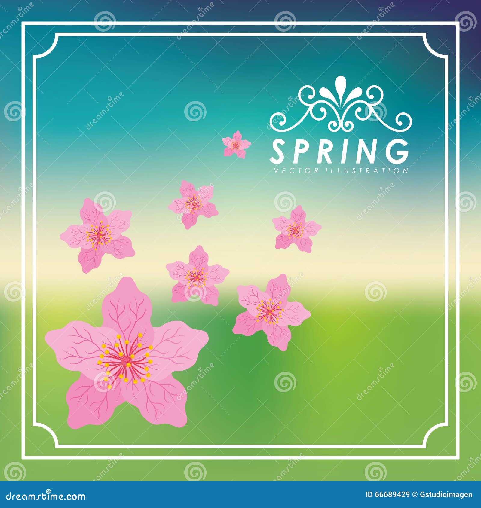 Spring season design stock illustration. Illustration of nature - 66689429