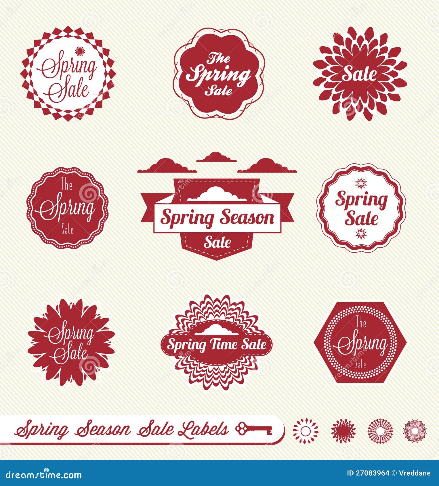 Spring Season Sale Labels and Stickers Stock Vector - Illustration of ...