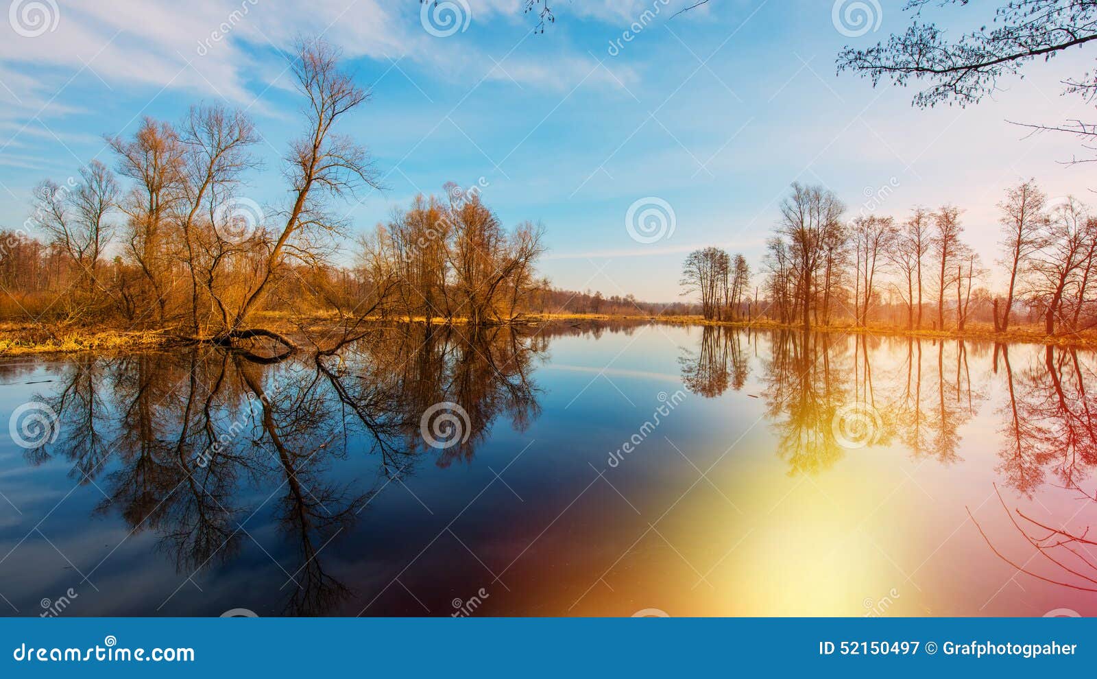 Spring season stock image. Image of season, lake, green - 52150497