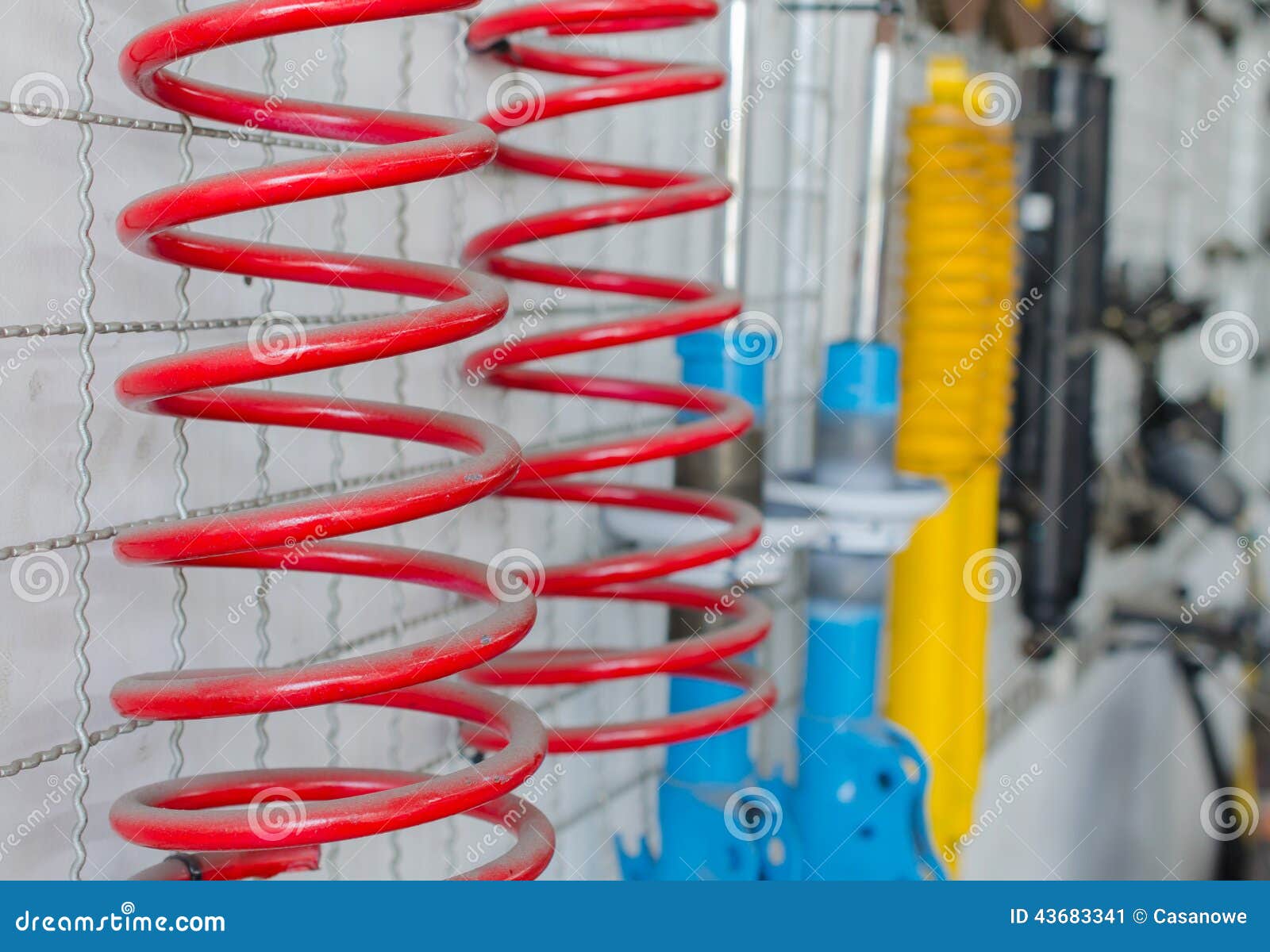 Spring Shock Absorber for Car and Spare Parts Stock Image - Image of ...