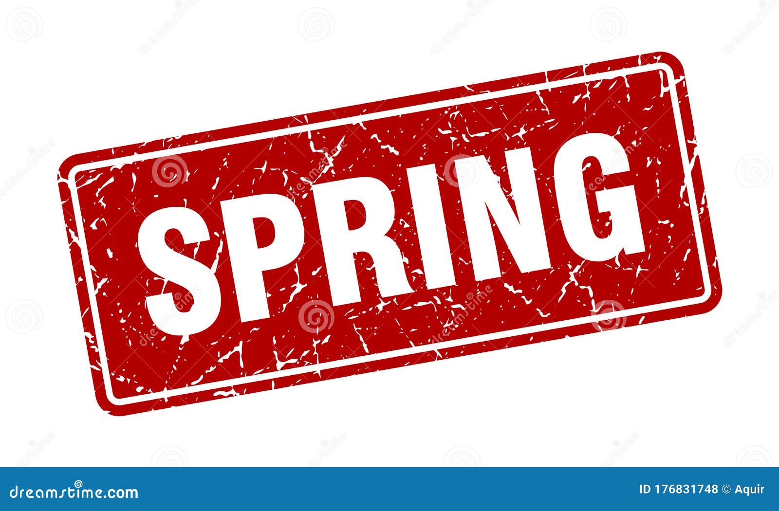 Spring Sign. Spring Grunge Stamp Stock Vector - Illustration of label ...