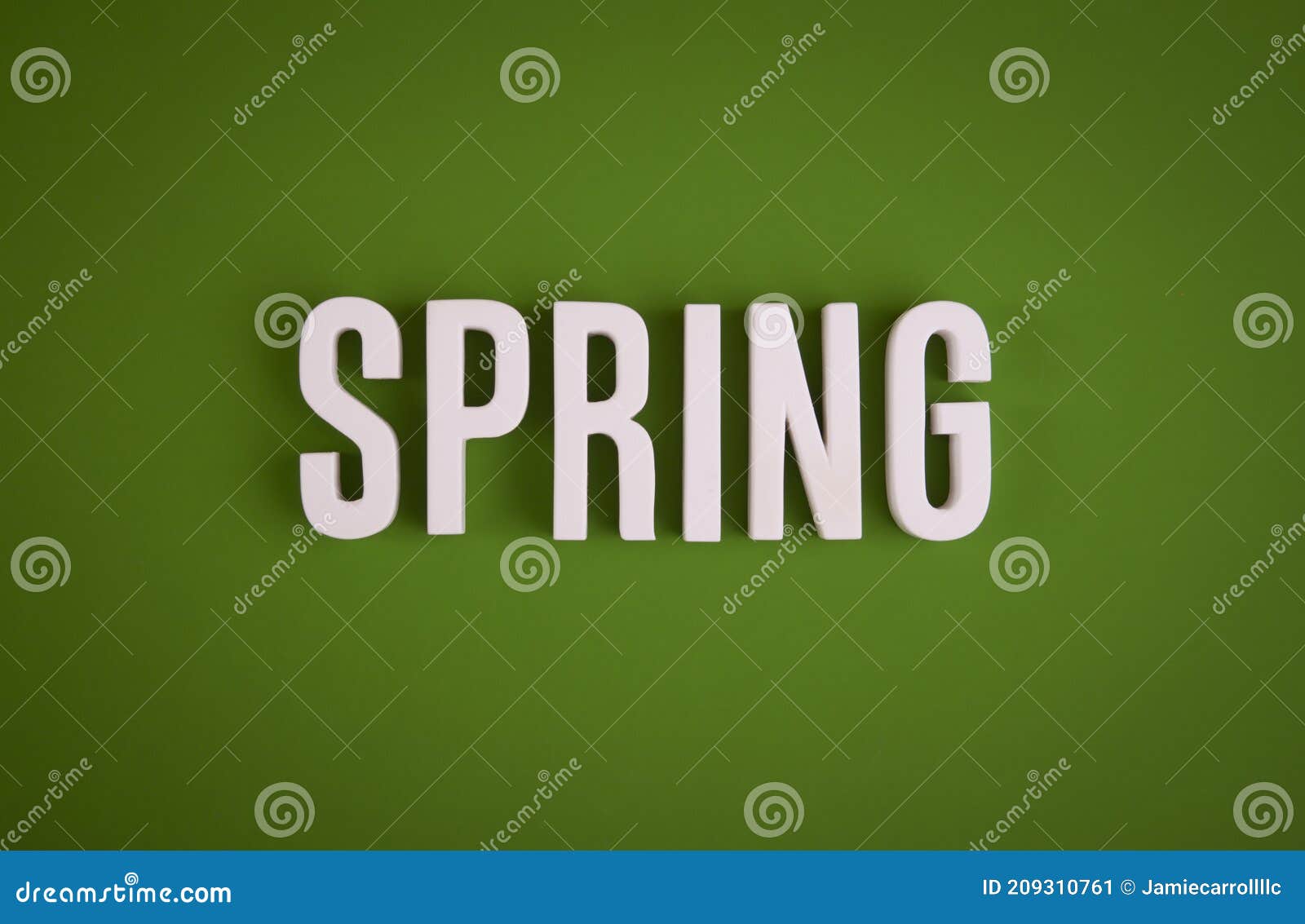 Spring Sign Lettering on Solid Background Stock Image - Image of growth ...